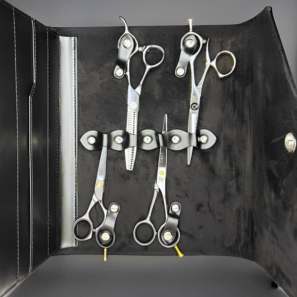 Juntetsu Leather Scissor Case - 8 Pocket Premium Storage - Japan ...